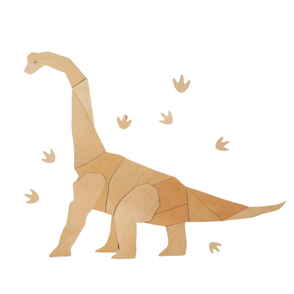 Origami Diplodocus Wanddeko Holz | Kreativ & Sicher